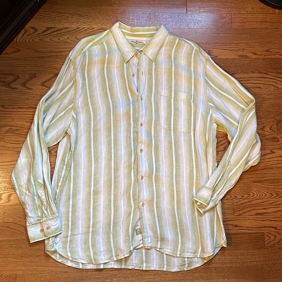 Tommy Bahama | Shirts | Mens Tommy Bahama Xl Cloth Long Sleeve Button Up Green White Blue | Poshmark